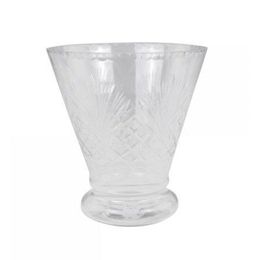 Chic Antique Vase mit feinem Schliff H16/D15 cm, klar skandinavische Deko Online Shop
