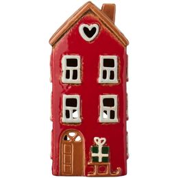 IB Laursen Teelichthaus Stillenat mit Schlitten 9 x 8,3 x 20,3 cm