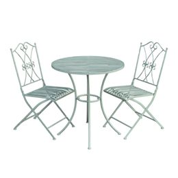 Chic Antique Bistrotisch Set mit 2 St&uuml;hlen und Tisch gr&uuml;n skandinavische Deko Online Shop