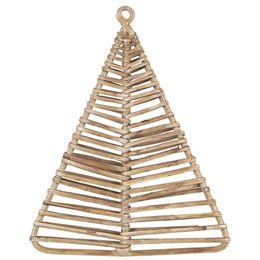 IB Laursen Deko Tannenbaum Rattan 13 x 16.5 cm