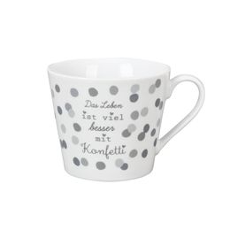 Krasilnikoff Happy Cup Tasse Das Leben ist viel besser mit Konfetti 400 ml skandinavische Deko Online Shop