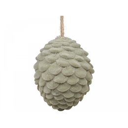 Chic Antique Baumschmuck Tannenzapfen Velours H4,5/&Oslash;4 cm, verte