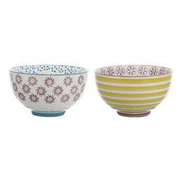 Bloomingville Patrizia Schale, 2er, Steingut &Oslash; 11,5xH6,5 cm, 2 verschiedene Farben