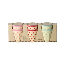 Rice Melamin Becher Favorite Hearts - Medium - 6er-Pack 250 ml skandinavische Deko Online Shop