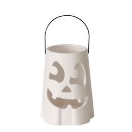 Boltze Windlicht Bou Halloween Deko &Oslash; 14 cm, H&ouml;he 17,8 cm