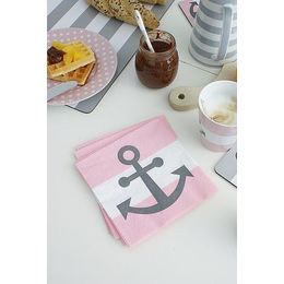 Krasilnikoff Servietten Anker 33x33cm, pink