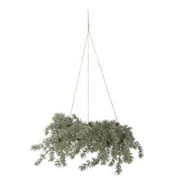 Bloomingville Cedar K&uuml;nstlicher Adventskranz zum Aufh&auml;ngen &Oslash; 70 x H8 cm