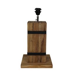 HSM Collection Tischlampe Singa Teak/Eisen 25x25x35, ohne Lampenschirm