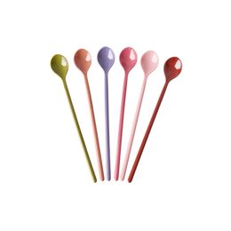Rice Melamin Latte L&ouml;ffel 6er-Set - Solid Colors L 19 cm B 2,5 cm skandinavische Deko Online Shop