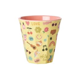 Rice Melamin Becher Medium f&uuml;r Kinder Unicorn Love Medium - 250 ml &Oslash; 9 cm, H&ouml;he 9 cm