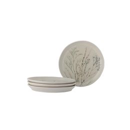 Bloomingville Bea Essteller Multipack aus Steingut &Oslash; 27,5 x H3 cm, 4er