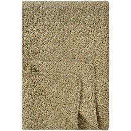 IB Laursen Quilt Creme mit Blauen und Rosa Blumen 180 x 130 cm