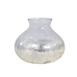 Chic Antique Glasvase Bauernsilber H14/D14 cm, bauernsilber skandinavische Deko Online Shop