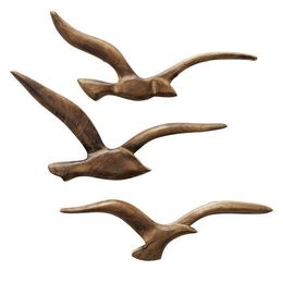 Boltze M&ouml;we Wandobjekt 3er Set 34-37 x 13-15 x 3 cm