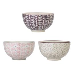 Bloomingville Maya Schale, Violett, Steingut 3er-Set &Oslash; 11,5 x H6,5 cm, 3er-Set skandinavische Deko Online Shop