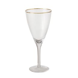 Boltze Weinglas Sofia mit Goldrand 22,5 cm, &Oslash; 9,5 cm skandinavische Deko Online Shop