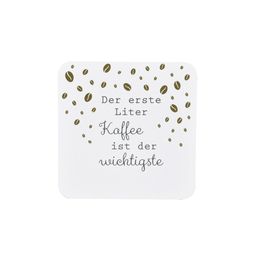 Krasilnikoff Untersetzer, Der erste Liter Kaffee 10,5 x 10,5 cm