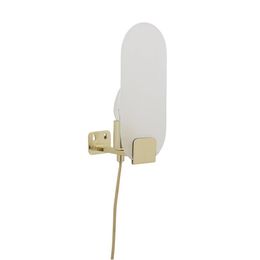 Bloomingville Wandlampe mit Kabel L12 x B15 x H28cm, gold skandinavische Deko Online Shop