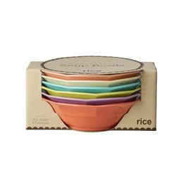 Rice Suppenteller Melamin Glory Days 6er 400 ml &Oslash; 18 cm, H&ouml;he 5 cm skandinavische Deko Online Shop