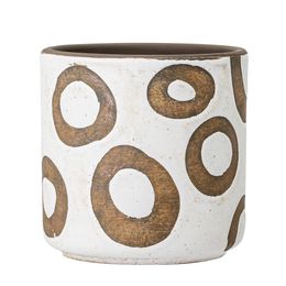 Bloomingville Pflanztopf Avo weiss aus Terrakotta &Oslash; 12 cm, H&ouml;he 12 cm, weiss