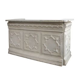 Chic Antique Vintage Ladentisch H118/L217/B76 cm, antik weiss skandinavische Deko Online Shop