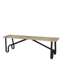 Chic Antique Grimaud Sitzbank mit Beinen aus Eisen H46/L152/B38 cm natur