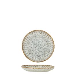 Bloomingville Fleur Dessert Teller aus Steingut &Oslash; 17xH2,5 cm