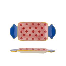 Bloomingville Caramella Servierplatte Rose aus Steingut L25,5xH1,5xB10,5 cm