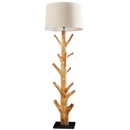 Invicta Interior Stehlampe Tree Nature Mangostanholz &Oslash; 55 cm, H&ouml;he 175 cm