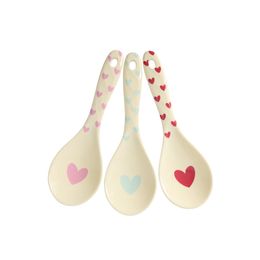 Rice Melamin Salatl&ouml;ffel Favorite Hearts 3er Bunt - L 21 cm x B 6.5 cm skandinavische Deko Online Shop