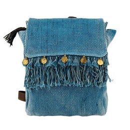 byRoom Rucksack mit Fransen 45 x 38 x 15cm, blau skandinavische Deko Online Shop