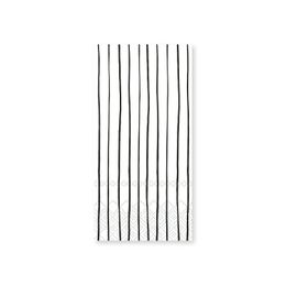 Chic Antique Streifenserviette L20/B10 cm, weiss skandinavische Deko Online Shop