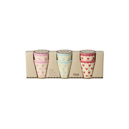 Rice Melamin Espressobecher Favorite Hearts - 6er-Set 80 ml skandinavische Deko Online Shop