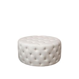 Chic Antique Pouf Malo aus Leinen H40 x &Oslash;90 cm, leinen