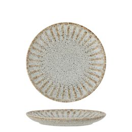 Bloomingville Fleur Fr&uuml;hst&uuml;cksteller, Steingut &Oslash; 21xH2,5 cm skandinavische Deko Online Shop