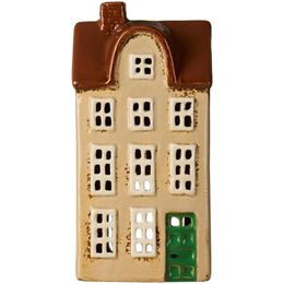 IB Laursen Nyhavn Keramik Teelichthaus &ndash; Gr&uuml;ne T&uuml;r 10 x 7 x 20 cm skandinavische Deko Online Shop
