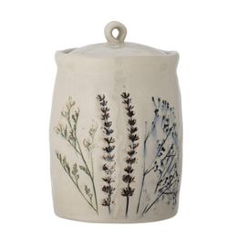 Bloomingville Gef&auml;&szlig; mit Deckel Bea aus Steingut &Oslash; 12xH20,5 cm