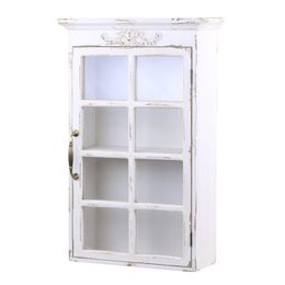 Chic Antique Wandschrank mit Dekor 44 x 17 x 70 cm skandinavische Deko Online Shop