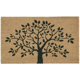 IB Laursen T&uuml;rmatte Fu&szlig;matte mit Baum Motiv, Kokos 60 x 40 cm