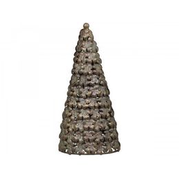 Chic Antique Weihnachtsbaum aus Eisenblumen H27/&Oslash;12 cm, antik messing