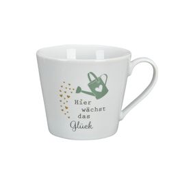 Krasilnikoff Happy Cup Hier w&auml;chst das Gl&uuml;ck &Oslash; 10, H&ouml;he 9 cm, 400 ml