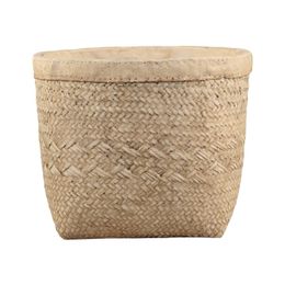 Chic Antique Corte &Uuml;bertopf mit Geflecht Muster H20/&Oslash;24 cm, antik natur skandinavische Deko Online Shop