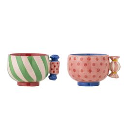Bloomingville 2er Set Tassen Caramella Weihnachten &Oslash; 9,5xH7 cm skandinavische Deko Online Shop