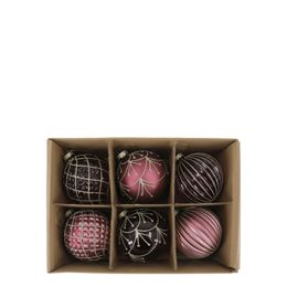 Chic Antique Weihnachtskugeln in einer Schachtel 6er-Set &Oslash; 8 cm, mauve
