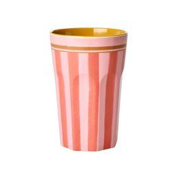 Rice Hoher Melamin Becher Organic Stripes H 13 cm x &Oslash; 9 cm, 400 ml skandinavische Deko Online Shop