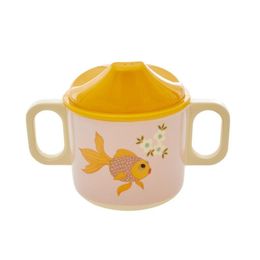 Rice Melamin Schnabeltasse Goldfish Print &Oslash;7 x H10cm, pink skandinavische Deko Online Shop