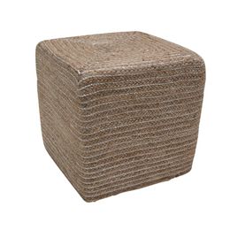 byRoom Pouf Silver String 40 x 40cm, silber