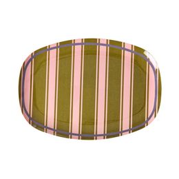 Rice Melamin Rechteckteller mit Streifenmuster L 30 x B 22 cm skandinavische Deko Online Shop