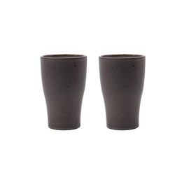 house doctor 2er Set Thermobecher Liss &Oslash;9 x H14 cm, dunkelgrau skandinavische Deko Online Shop