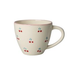 Rice Keramik Jumbo Tasse mit handgemalten Kirschen H 8 cm &Oslash; 10 cm, 420 ml skandinavische Deko Online Shop